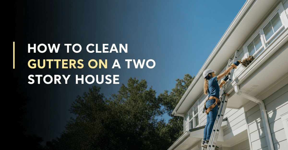 How to Clean Gutters on a Two Story House - Premier Contract Cleaning